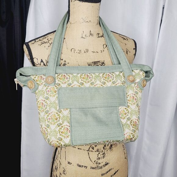 Vintage | Bags | Vintage Handmade Green Cottagecore Purse | Poshmark